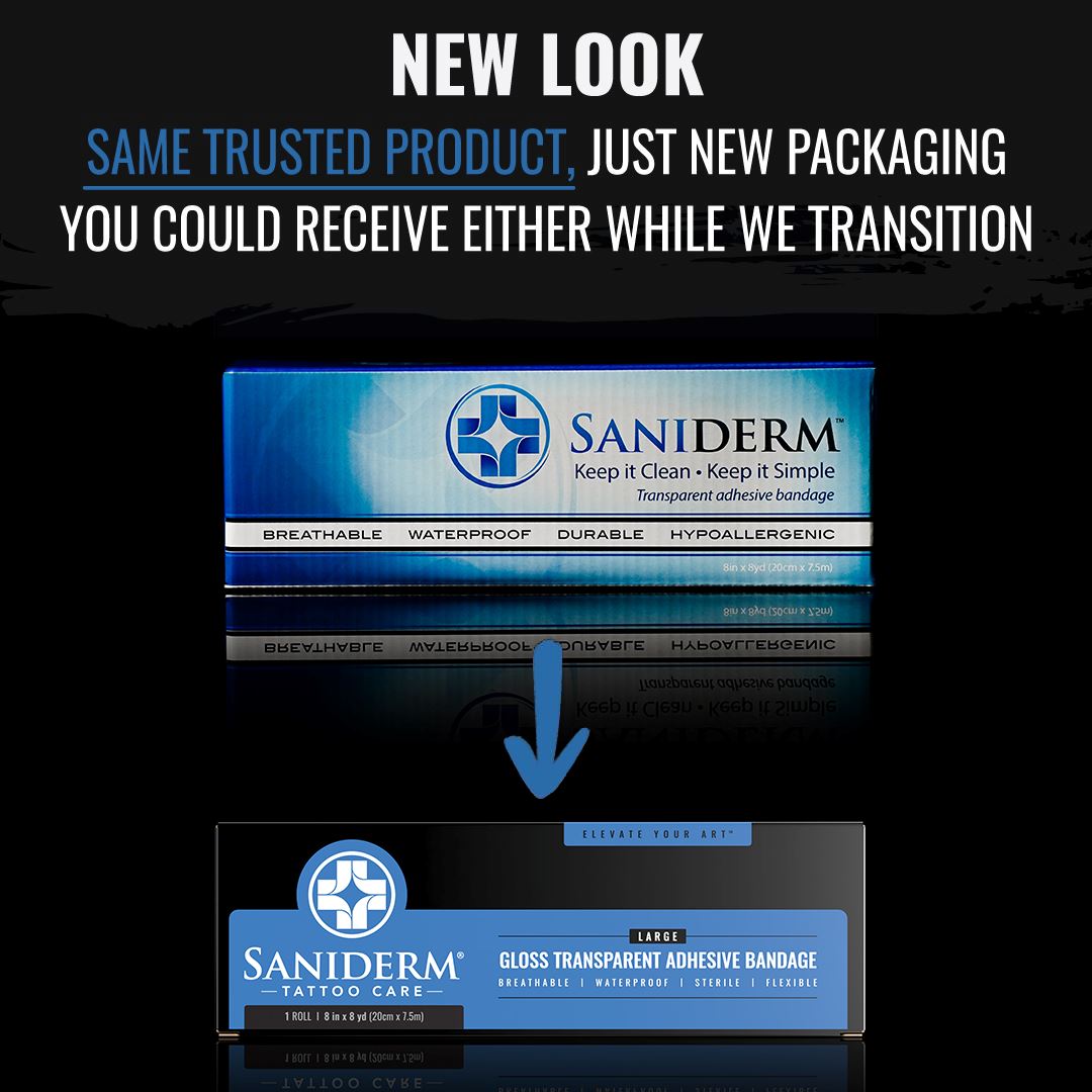 Original Tattoo Bandage Roll - Large (8 in x 8 yd) | Saniderm ...